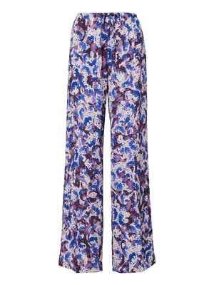 Dries Van Noten Printed Straight Pants - Blue