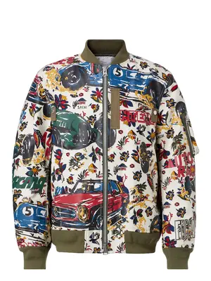 Sacai Printed Cotton Bomber Jacket - Multicoloured