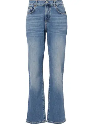 Ag High-rise Straight Jeans - Blue