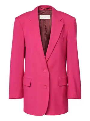 Dries Van Noten Oversized Wool And Mohair Blazer - Pink