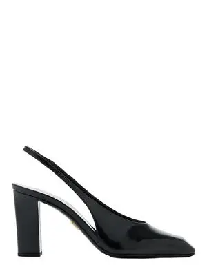 Prada Leather Slingback Pumps - Black