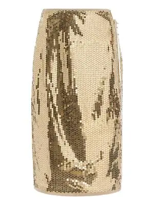 PRADA Sequined Wrap Midi Skirt