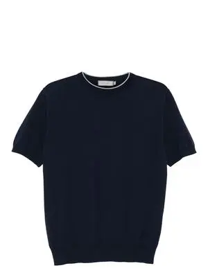 Canali Fine Knit T-shirt - Blue