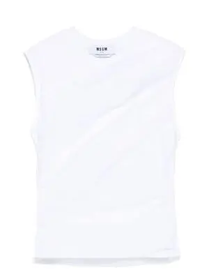 MSGM MSGM Mesh Detailing Top
