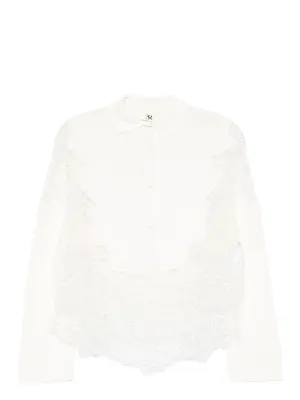 Ermanno Scervino Lace-panel Shirt - Neutrals
