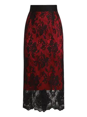 Dolce & Gabbana Lace Pencil Skirt - Black