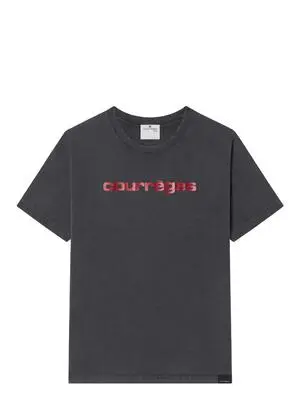 COURREGES Logo-print T-shirt - Grey