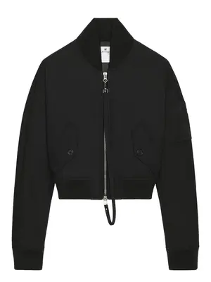 COURREGES Cropped Bomber Jacket - Black