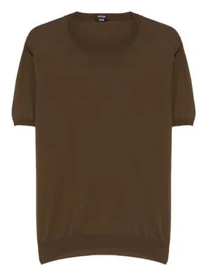 Kiton Knitted T-shirt - Brown