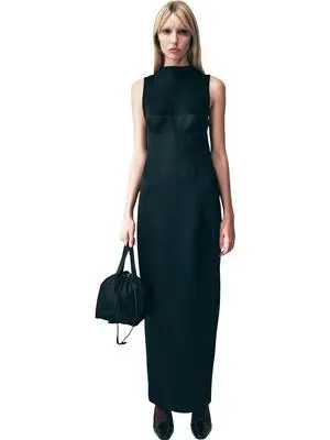 Khaite Shoshanna Knit Maxi Dress - Black