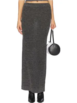 EAVES Mae Maxi Knit Skirt - Charcoal Grey