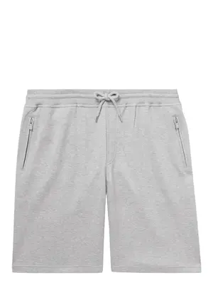 Brunello Cucinelli Straight-leg Cotton-blend Jersey Drawstring Shorts - Gray
