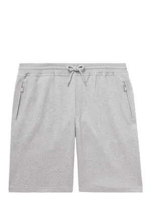 Brunello Cucinelli Straight-leg Cotton-blend Jersey Drawstring Shorts - Gray