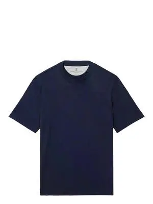 Brunello Cucinelli Cotton-jersey T-shirt - Blue
