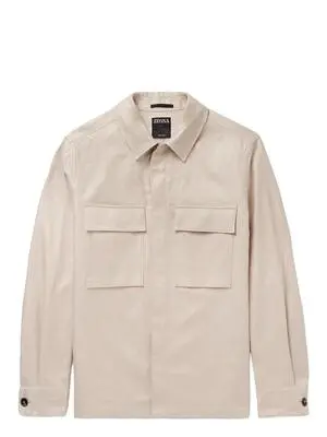 Zegna Linen-twill Overshirt - Neutrals