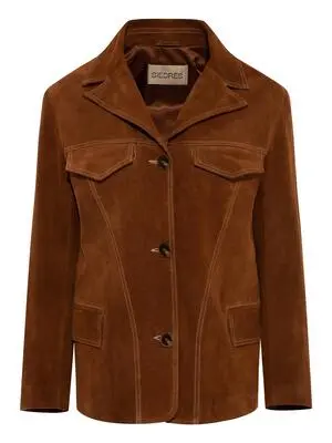 SIEDRES Asean Suede Leather Jacket - Brown