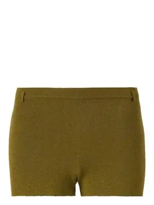 SIEDRES Sou Metallic Knit Shorts - Khaki
