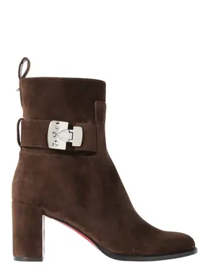 CHRISTIAN LOUBOUTIN Booty Lock 70 Ankle Boots - Brown