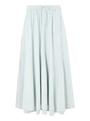 Adidas Originals By Alexander Wang Pleated Piqué Midi Skirt - Gray