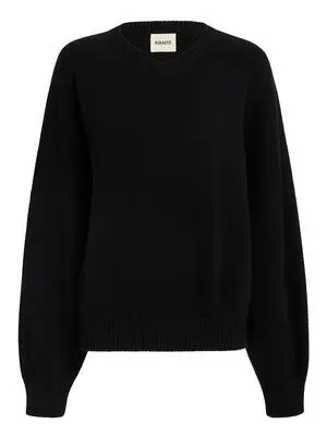 Khaite Wolfe Oversized Knit Cashmere Sweater - Black