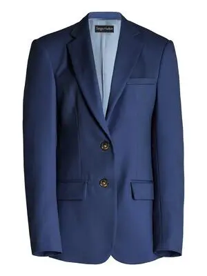SERGIO HUDSON Single-breasted Wool Blazer - Navy