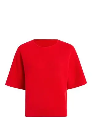 Khaite Warren Compact Merino Wool T-shirt - Red