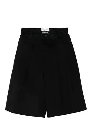 MARINE SERRE Twill Shorts - Black