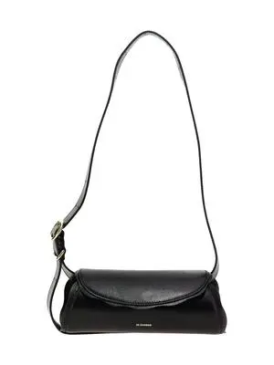 JIL SANDER Cannolo Shoulder Bag - Black
