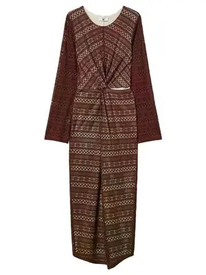 TWINSET Pointelle-knit Dress - Brown