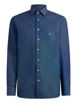 Etro Pegaso Chambray Shirt - Blue
