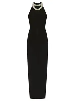 Balmain Crystal-embellished Maxi Dress - Black