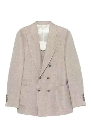 Brunello Cucinelli Mélange-effect Blazer - Neutrals
