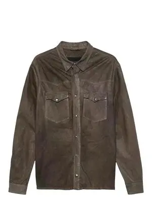 GIORGIO BRATO Leather Jacket - Grey