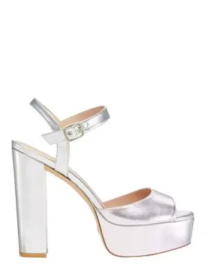 STUART WEITZMAN 95mm Ryder Sandals - Silver