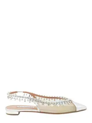 AQUAZZURA Temptation Ballet Flats - Silver