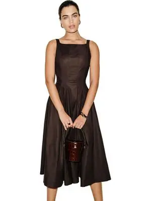 REFORMATION Jovana Midi Dress Mole