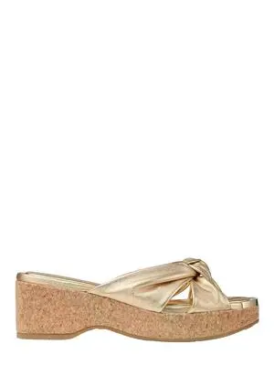JIMMY CHOO 50mm Avenue Mules - Gold