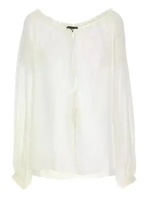 TOM FORD Long-sleeve Silk Blouse - White