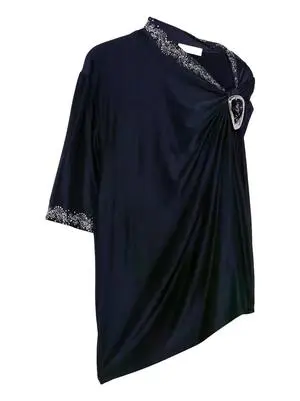 Rabanne Buckle-detail Draped Top - Blue
