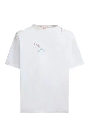 Marni Embroidered Logo T-shirt - White