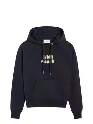 Ami Logo-print Hoodie - Blue