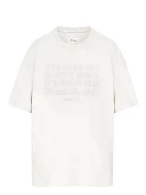 MAISON MARGIELA Numbers-motif T-shirt - Neutrals
