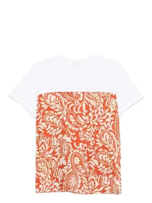 Liu Jo Paisley-print T-shirt - White