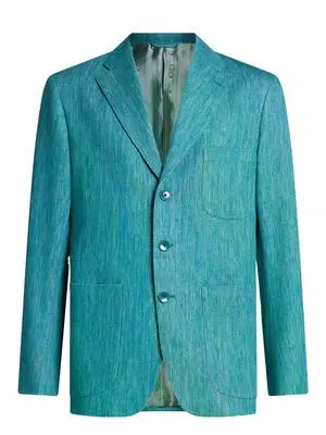 Etro Slub-texture Blazer - Blue