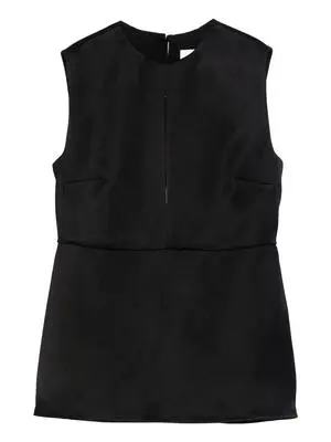 JIL SANDER Satin Vest - Black