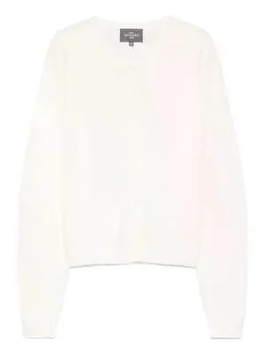 Eric Bompard Buttoned-sleeves Cardigan - White