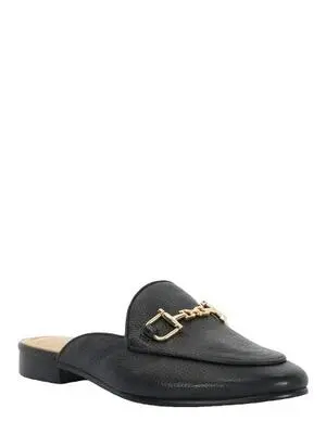 Dune London Glairing Bit Loafer Mule - Black