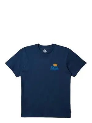 Quiksilver Blue Lines Graphic T-shirt Navy