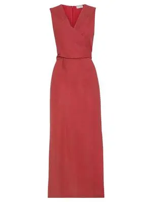 Brunello Cucinelli Wrap Dress - Red