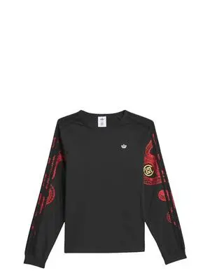 Adidas Originals X Edison Chen Clot Raglan Long Sleeve Tee - Black